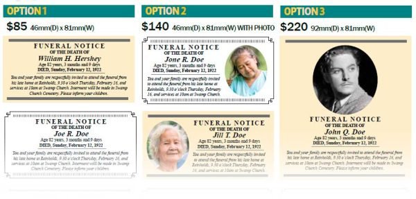 Placing death notices in Newspaper - Local Ipswich News